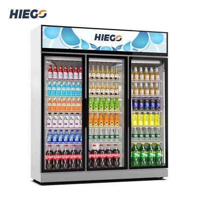 China Automatic Defrost 3/4 Glass Door Refrigerator Upright Display Cooler for sale