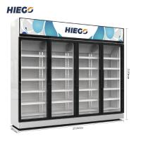 China Automatic Defrost 3/4 Glass Door Refrigerator Upright Display Cooler for sale