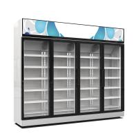 China 5 Layer Vertical Glass Door Display Chiller For Beverage Soft Drink for sale