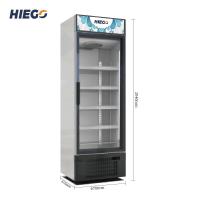 China 380L Beverage Fridge Cold Beer Supermarket Display Glass Door Chiller for sale