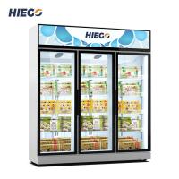 China R290 Beverage Drink Cooler Supermarket Bar 3 Glass Door Beer Display Chiller for sale