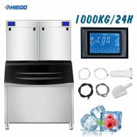 China 4400W Supermarket Automatic Ice Machine Low Noise Level Ice Cube Generator for sale