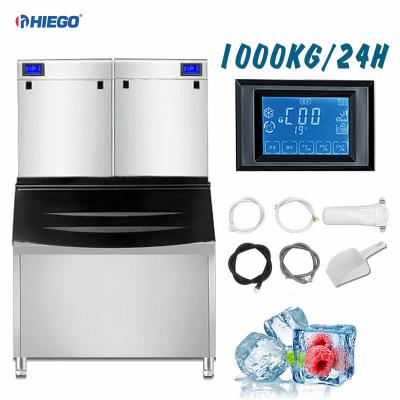 China Timer Enabled Silver Automatic Ice Creator Medium Size 1000KG Per Day for sale