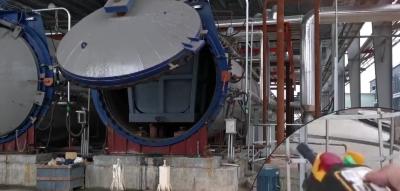 China Sand Cement Gypsum AAC Block Autoclave 204 Degrees Celsius Design Temperature for sale