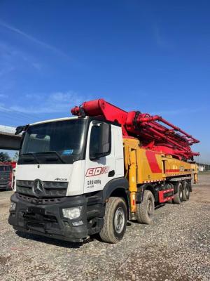 China 56m SANY Horizontal Used Concrete Pump Trucks Mounted Second Hand for sale
