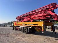 China 56m SANY Horizontal Used Concrete Pump Trucks Mounted Second Hand for sale