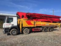 China 56m SANY Horizontal Used Concrete Pump Trucks Mounted Second Hand for sale