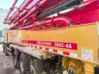 China Used Concrete Pump with Max Theoretical Output of 180m3/h and 56m Vertical Reach at Affordable for sale