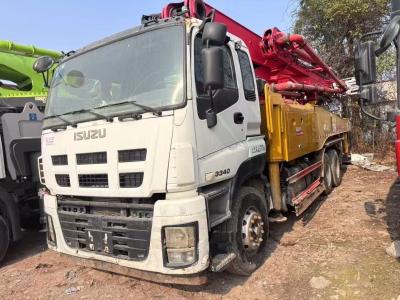 China 43m Max Vertical Reach Second Hand Pump Truck at with 360° Rotation Angle and Gross Mass 33000kg for sale