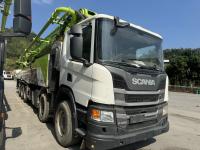 China Second Hand 63m 2020 Zoomlion Mounted Concrete Pump Scania Chassis ZLJ5541THBSE for sale