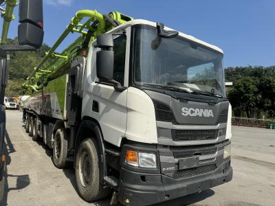China Second Hand 63m 2020 Zoomlion Mounted Concrete Pump Scania Chassis ZLJ5541THBSE for sale