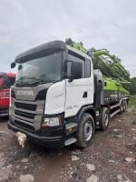 China Second Hand 63m 2020 Zoomlion Mounted Concrete Pump Scania Chassis ZLJ5541THBSE for sale