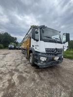 China Powerful Eco-Friendly​ Used 62m Sany Concrete Pump Truck Mercedes Benz Chassis High-Efficiency for sale