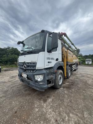 China Powerful Eco-Friendly​ Used 62m Sany Concrete Pump Truck Mercedes Benz Chassis High-Efficiency for sale