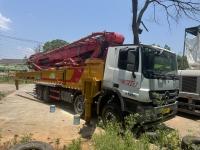China Powerful Eco-Friendly​ Used 62m Sany Concrete Pump Truck Mercedes Benz Chassis High-Efficiency for sale