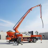 China 12050mm25503750mm Concrete Pump Trucks Featuring Remote Control and Manual Control Operation Modes for sale