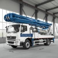 China 28Mpa System Pressure truck-mounted pump featuring overall dimensions 11000 Mm × 2500 Mm × 3800 Mm designed for concrete delivery for sale