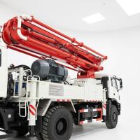 China Number Of Boom Sections 4 Truck Mounted Boom Pump 50KW Motor Power Concrete Pump Technical Specification 2019 03 for sale