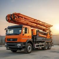 China 8Mpa pumping pressure truck-mounted pump offering overall dimensions 11000 mm × 2500 mm × 3800 mm engineered for concrete pumping operations for sale