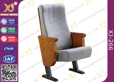 China Commercial Molded PU Foam Auditorium Chairs With Floor Mounted Fabric Cover for sale