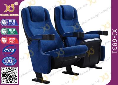China Foldable PU Foam Inner Material Theatre Seating Chairs With Fabric Upholstery for sale
