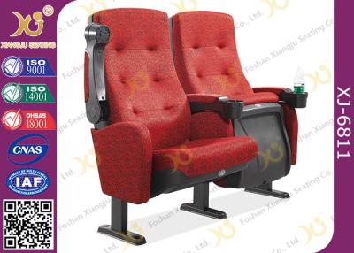 China Molded PU Foam Flame Retardant Theatre Seating Chairs Center Distance 580mm Rocker for sale