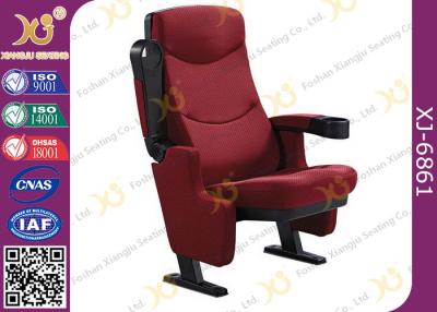 China Tip - Up Seat Automatic Return Cinema Room Seating Ground Fixed With Folding Cup Holder for sale