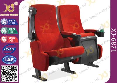 China Comfortable Cinema Theater Chairs , Movie Room Chairs With Tip Up Armrest for sale