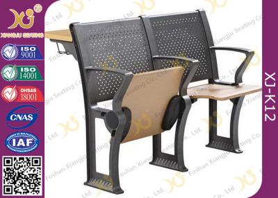 China Metal / Plywood Bottom Book Rack College Classroom Furniture With Folding Tablet for sale