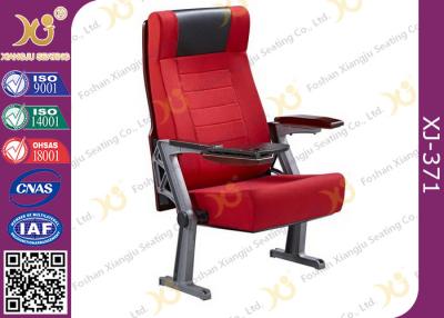 China 580mm Aluminum Frame Conference Hall Chairs , Fixed Auditorium Seating With PP Table for sale