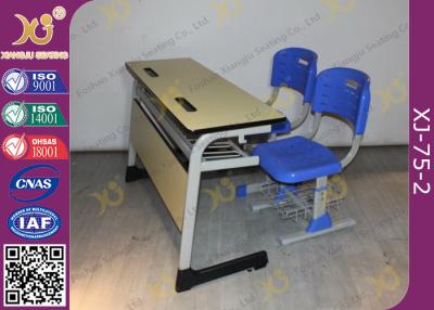 China Double Seats Two Seaters Student Desk And Chair Set For Junior School for sale