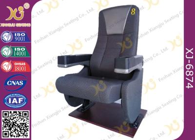 China Fixed Seat Mold Foam Theatre Cinema Chairs With Tip Up Armrest For Music Hall for sale