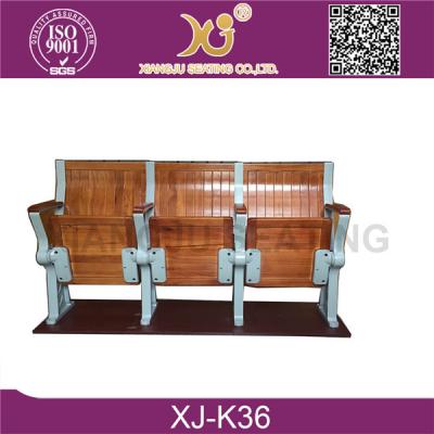 China Wood Seat And Back School Desk And Chair With Aluminium Frame For College for sale