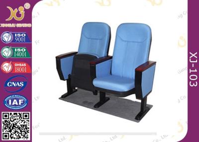 China Comfortable conference auditorium chairs , folding lecture hall chair with writing tablet for sale
