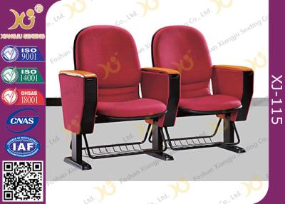 China Plywood auditorium seating with writing pad fabric flame retardant for conference room for sale