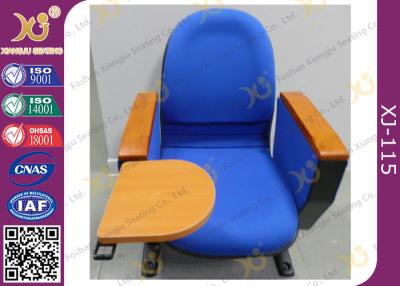 China Fabric cover flame retardant auditorium theatre Chairs with tablet 580mm center distance for sale