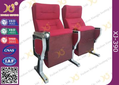China Aluminum Alloy Floor Length End Panel Design Auditorium Chairs With ABS Table for sale