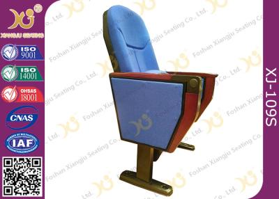 China Commercial Fabric Folding Auditorium Theater Seating With Outside Table for sale