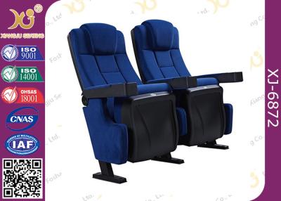 China Blue Fabric Reclining Back Auditorium Theater Seating Furniture For Cinema for sale