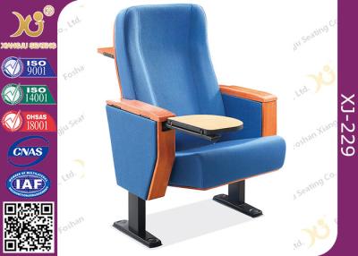 China Beech Plywood Auditorium Theater Seating / Lecture Hall Chairs With Writing Tablet for sale