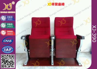 China Aluminum Alloy Base Legs Auditorium Theatre Seating With Ash Wood Veneer Finished for sale
