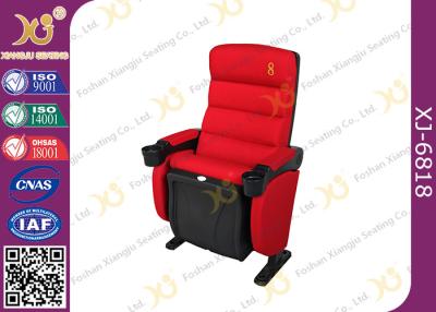 China Commercial Plastic Theatre Room Chairs Theatre Style Seating With Cup Holder for sale