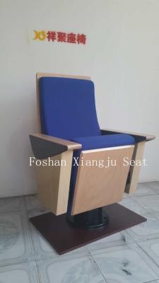 China Wooden Interlocking Auditorium Chairs Fabric / Leather Auditorium Theater Seating for sale