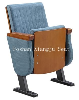 China Low Back Auditorium Chairs Fabric Spring Return Conference Hall Chair 520mm for sale