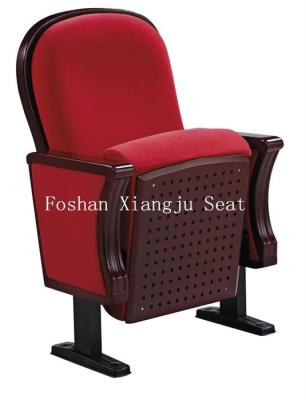 China PU Foam Wooden Lecture Hall Chairs Cold Rolled Steel Feet For Audience Seating for sale