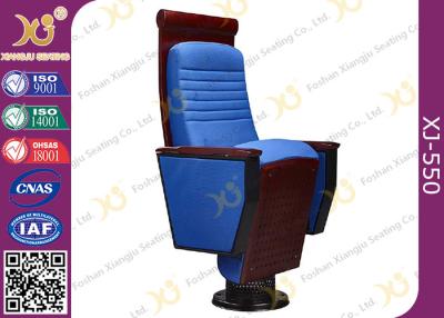 China Wooden Carved Craft Auditorium Style Seating Theater Chairs With Cushion for sale