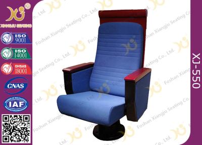 China Custom Wood High Back Church Hall Chairs Soft Padded For Pastor / Minister for sale