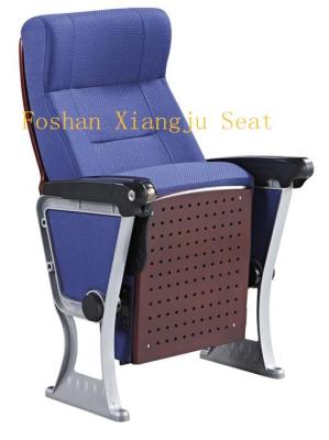 China Wooden Arm Surface Finish Folding Auditorium Chairs With ABS Pad / Tip Up Seat for sale