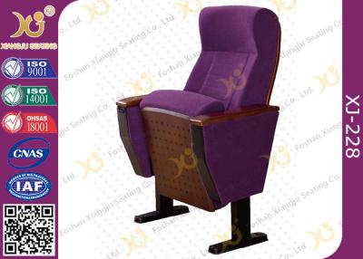 China Double Legs Fire Resistant Fabric Auditorium Theatre Seating With PP Tablet for sale
