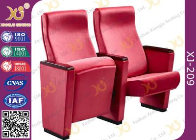 China Full Upholstered Fabric Cover Auditorium Chairs / Seating With Hidden Fixed Leg for sale